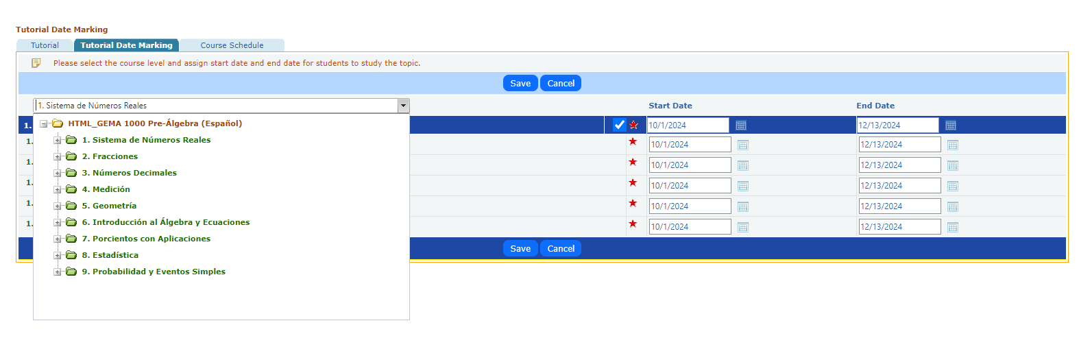 Tutorial Date Marking